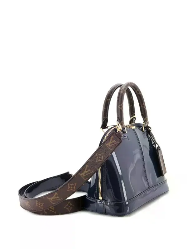 LOUIS VUITTON Alma Handbag Vernis Monogram Canvas Bb Satchel