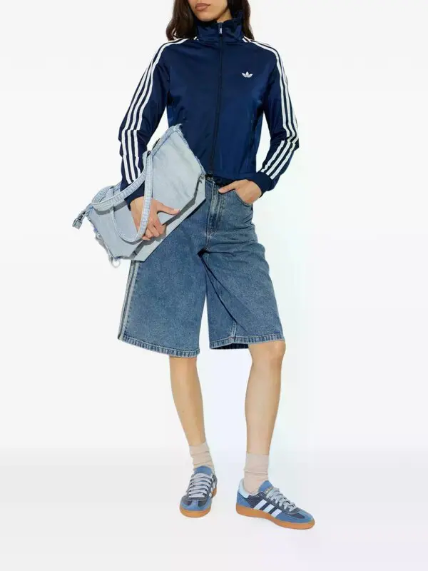Adidas Ruffle-trimmed Zip-up Sweatshirt
