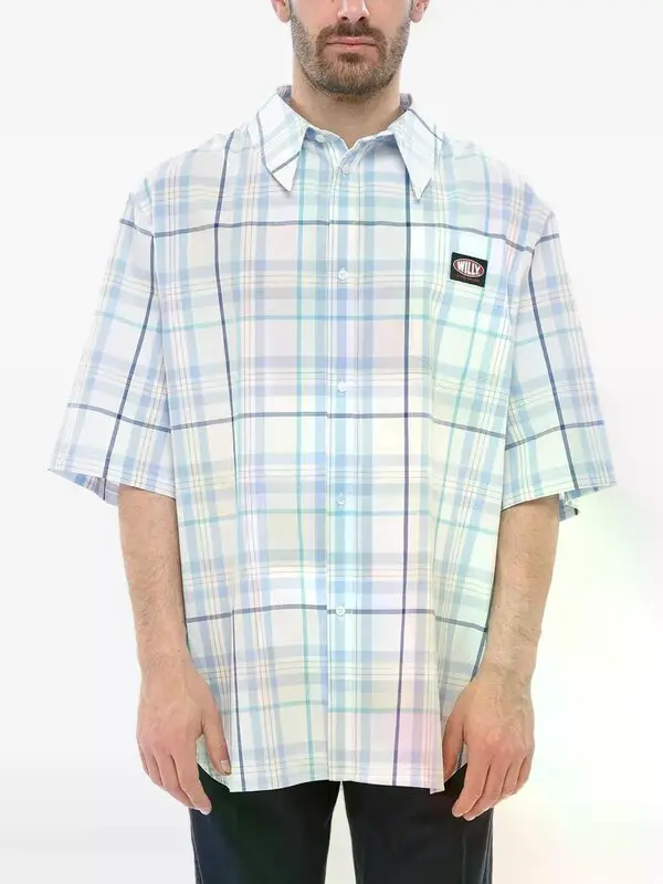 WILLY CHAVARRIA Logo-patch Checked Shirt