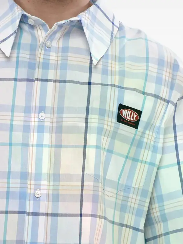 WILLY CHAVARRIA Logo-patch Checked Shirt