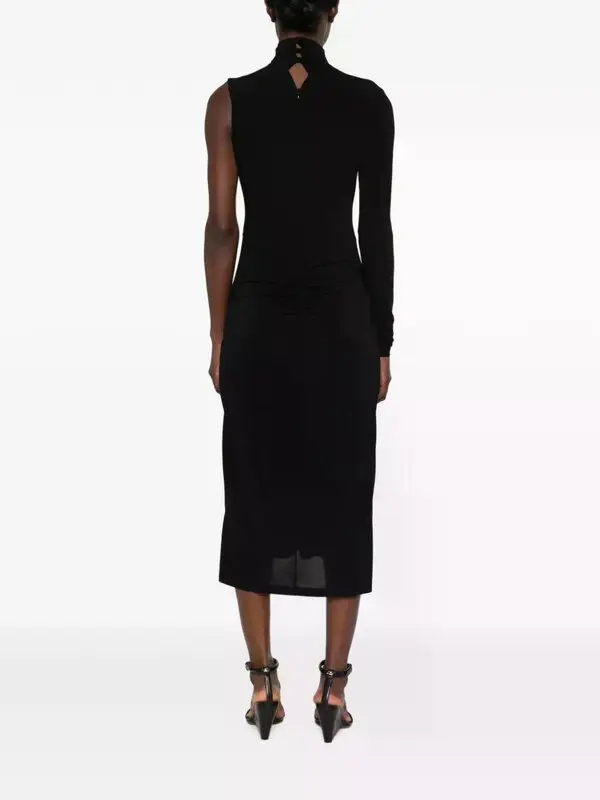 Pinko Asymmetrical Cut-out Midi Dress