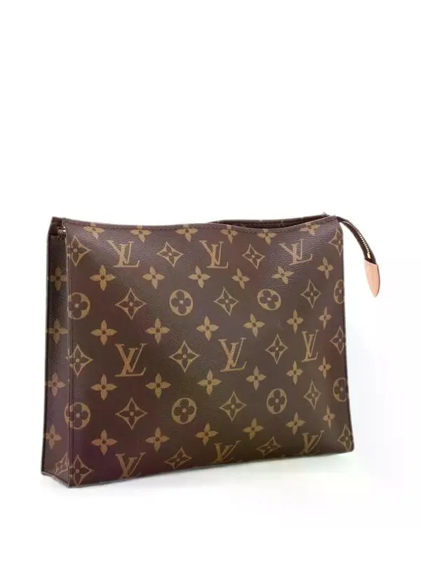 LOUIS VUITTON Monogram Canvas Toiletry Pouch 26 Clutch Bag - Brown