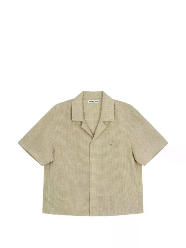 YOUNG N SANG Gingham-check Camp-collar Shirt