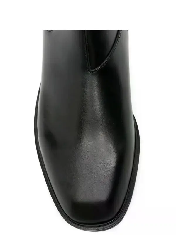 VINNY'S Leather Chelsea Boots With Elasticated Side Panels
