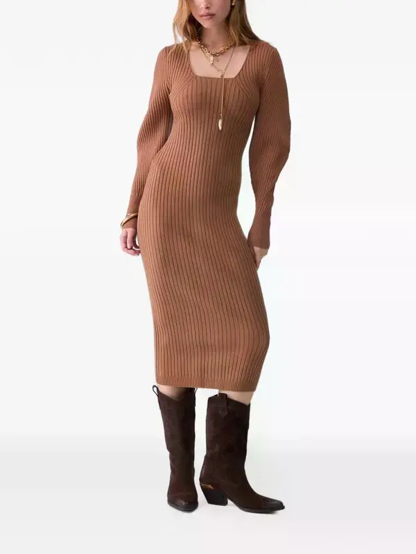 Liu Jo Balloon Knit Midi Dress