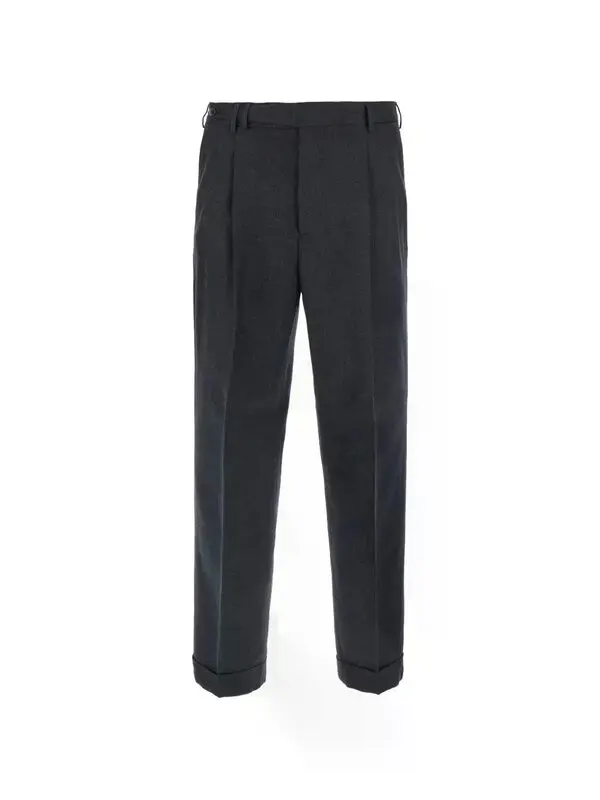 PT TORINO Pleated Turn-up Trousers