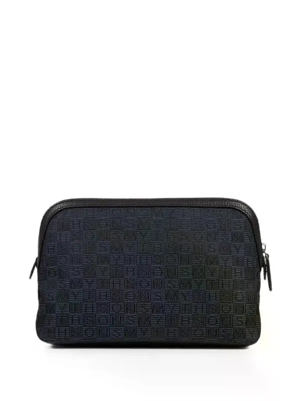 Smythson Small Stamp Canvas Travel Pouch
