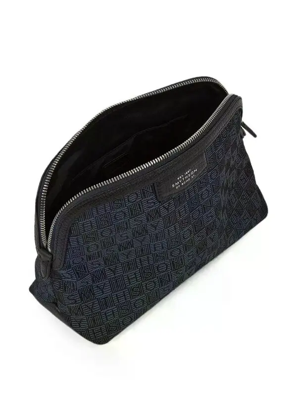 Smythson Small Stamp Canvas Travel Pouch