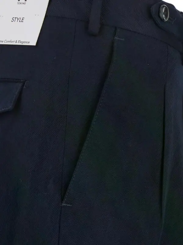 PT TORINO Pleated Turn-up Trousers