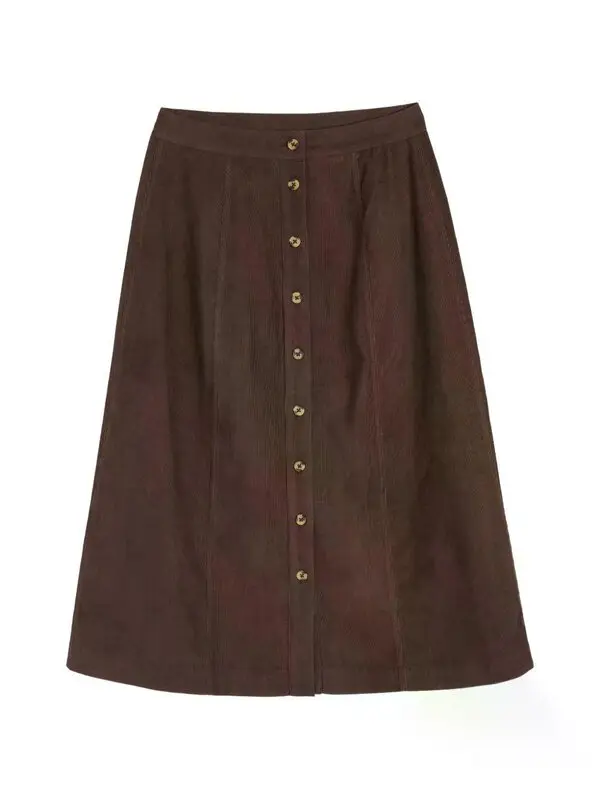 Chinti & Parker Midi Button-down A-line Skirt