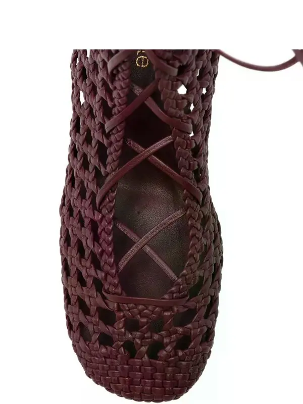 FORTE_FORTE Woven Lace-up Ankle Boots