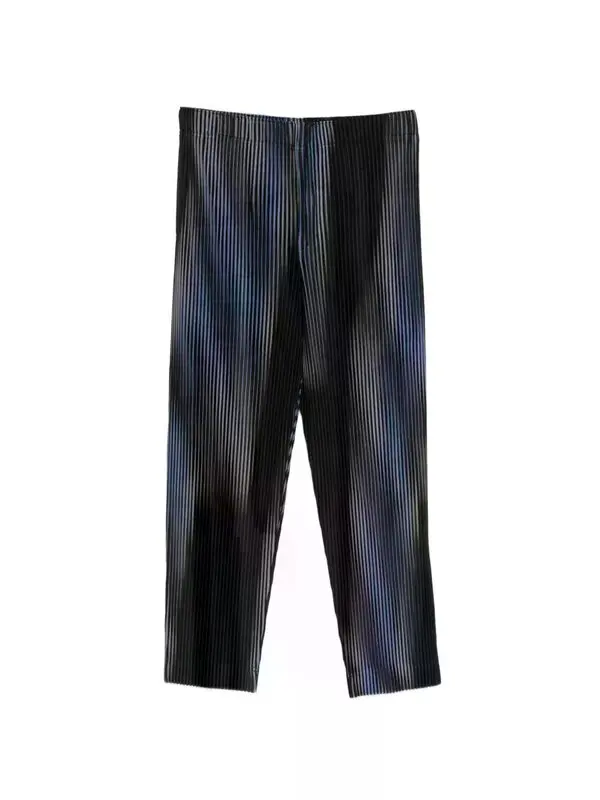 Issey Miyake Plissé Effect Printed Trousers