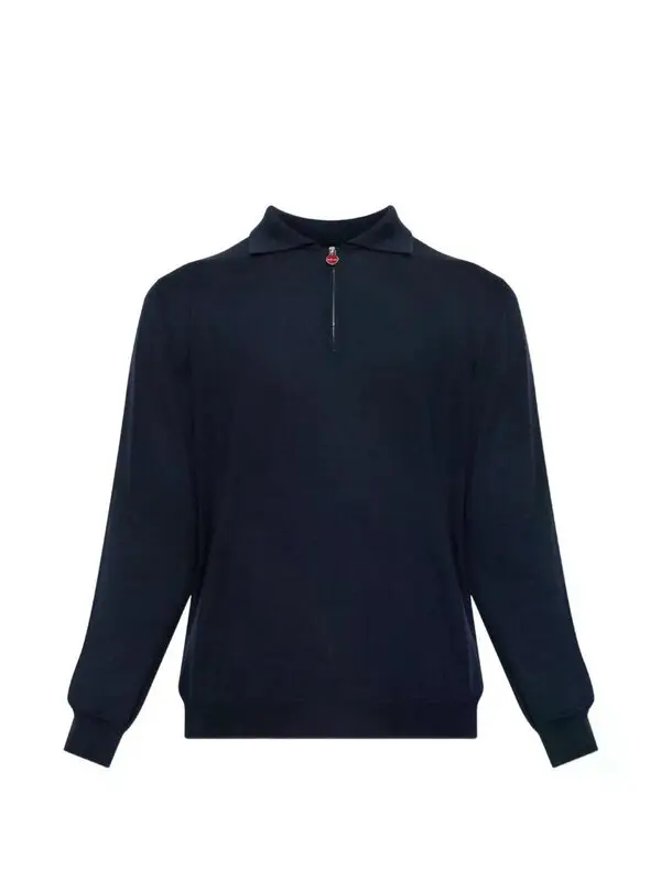 Kiton Quarter-zip Long-sleeve Polo Shirt