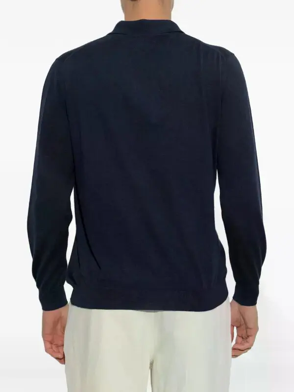 Kiton Quarter-zip Long-sleeve Polo Shirt