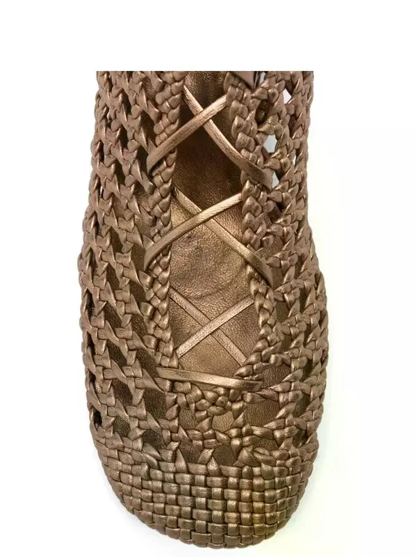 FORTE_FORTE Woven Lace-up Ankle Boots