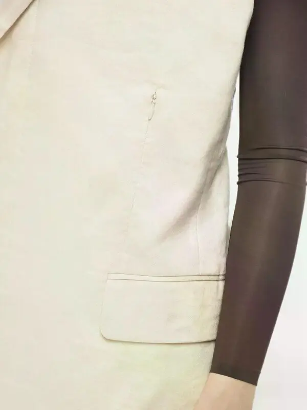 Helmut Lang Double-breasted Padded Shoulder Vest