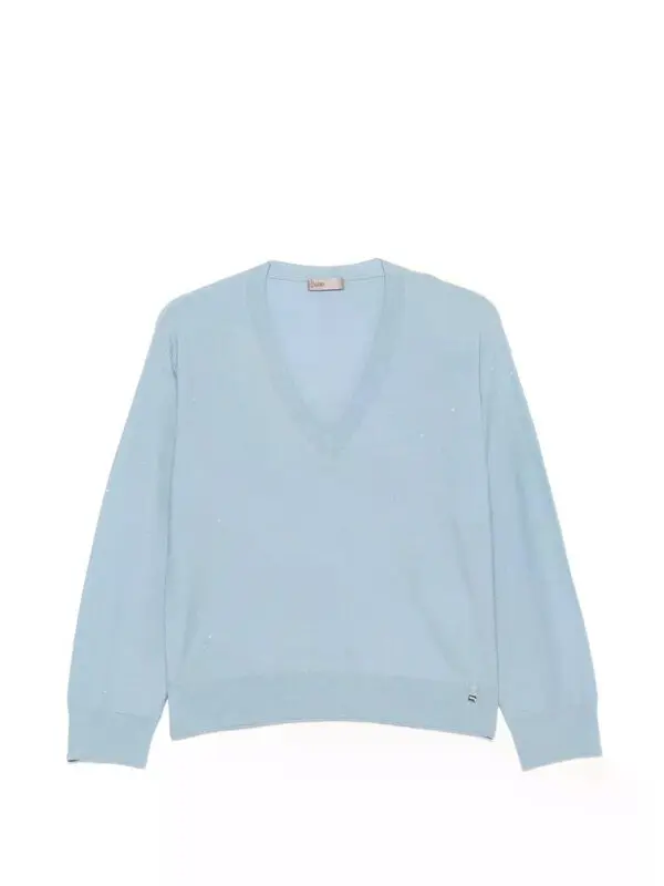 Herno Sequin-embellished V-neck Sweater
