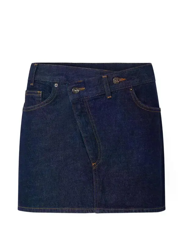 Liu Jo Asymmetric Denim Mini Skirt