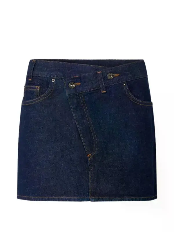 Liu Jo Asymmetric Denim Mini Skirt - Blue