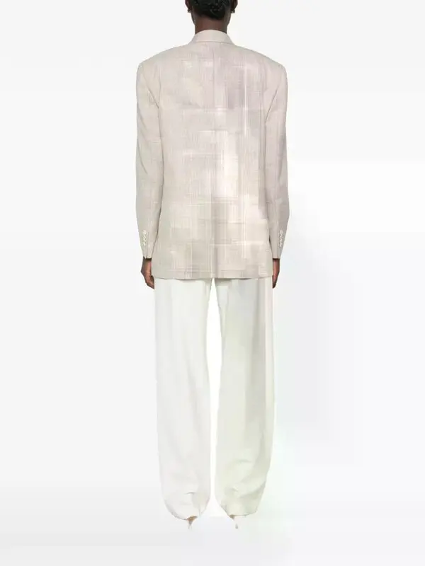LARDINI Houndstooth-pattern Double-breasted Blazer