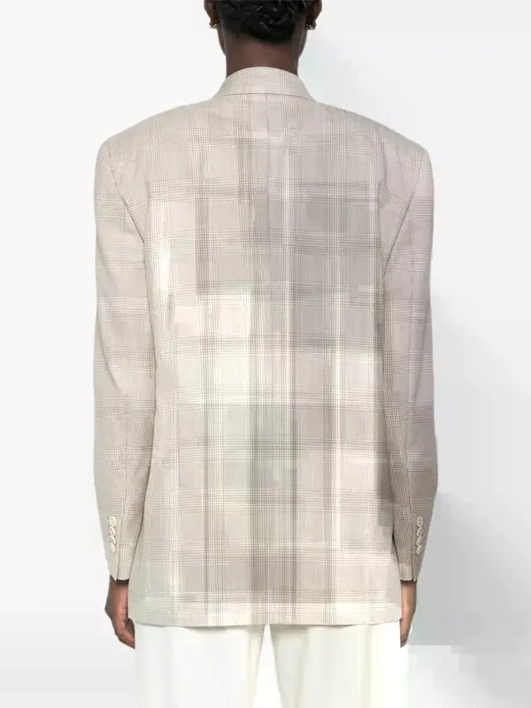 LARDINI Double-breasted Houndstooth Blazer