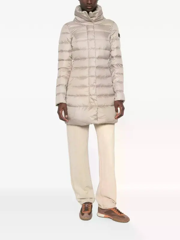 Peuterey Quilted High-neck Coat - Grey