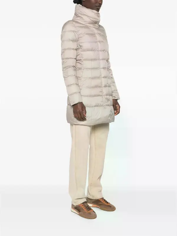 Peuterey Quilted High-neck Coat - Grey