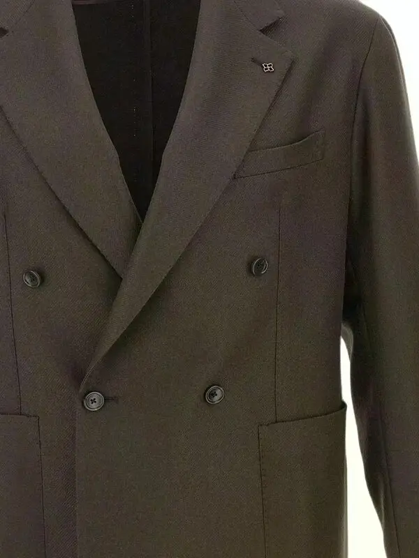 Tagliatore Double-breasted Virgin Wool Blazer