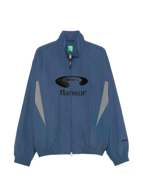 FLANEUR Music Logo-embroidered Track Jacket - Blue