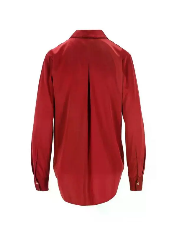 FORTE_FORTE Satin-finish Classic-collar Shirt