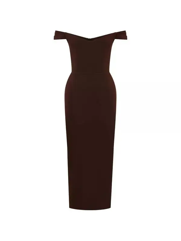 Alex Perry Off-shoulder Midi Dress
