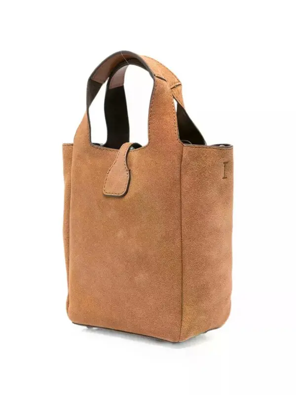 Hogan Logo-plaque Suede Tote Bag