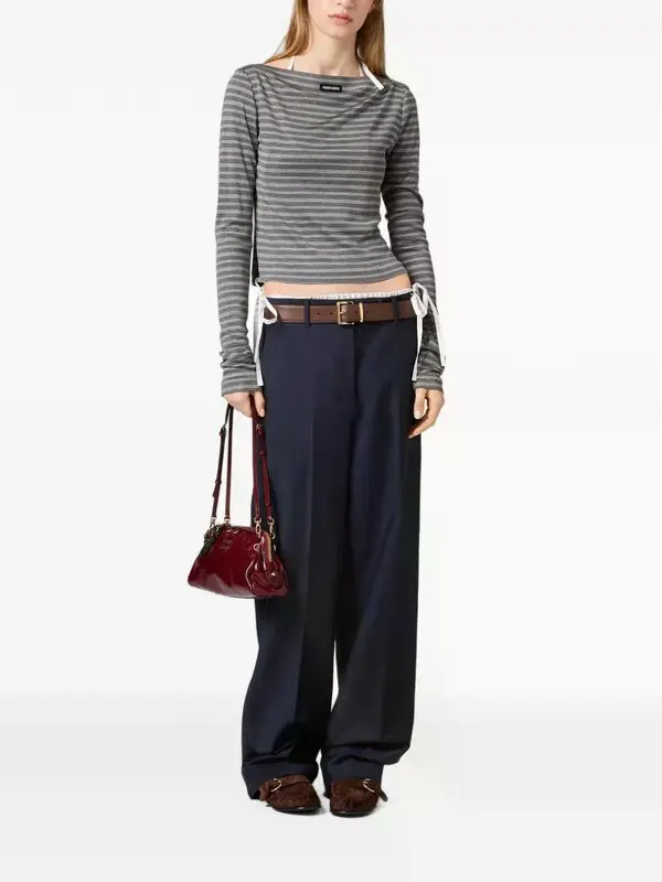 Miu Miu Striped Jersey Top