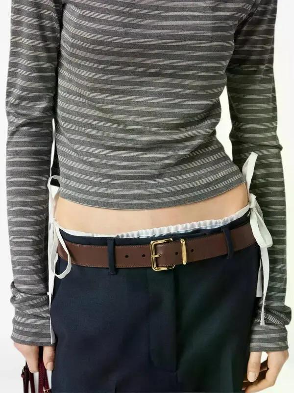 Miu Miu Striped Jersey Top