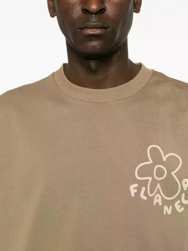 FLANEUR Blossom Logo-print Crew-neck T-shirt