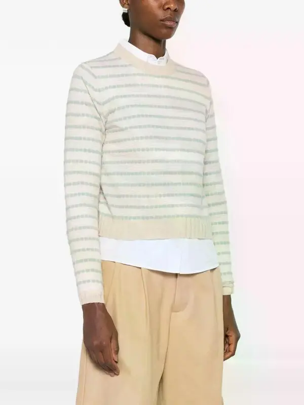 Guest In Residence Pebble Stripe Crew Neck Sweater