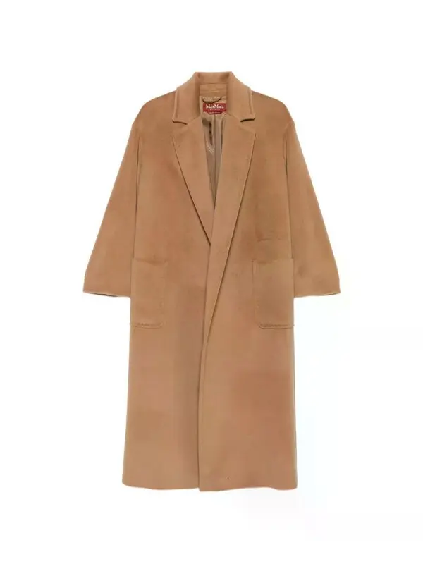 Max Mara Belted Notch-lapel Wool Coat - Neutrals