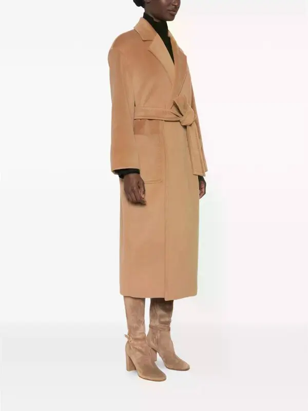 Max Mara Belted Notch-lapel Wool Coat
