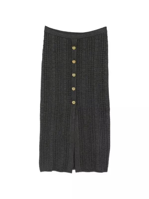 TWINSET Cable-knit Midi Skirt With Button Front