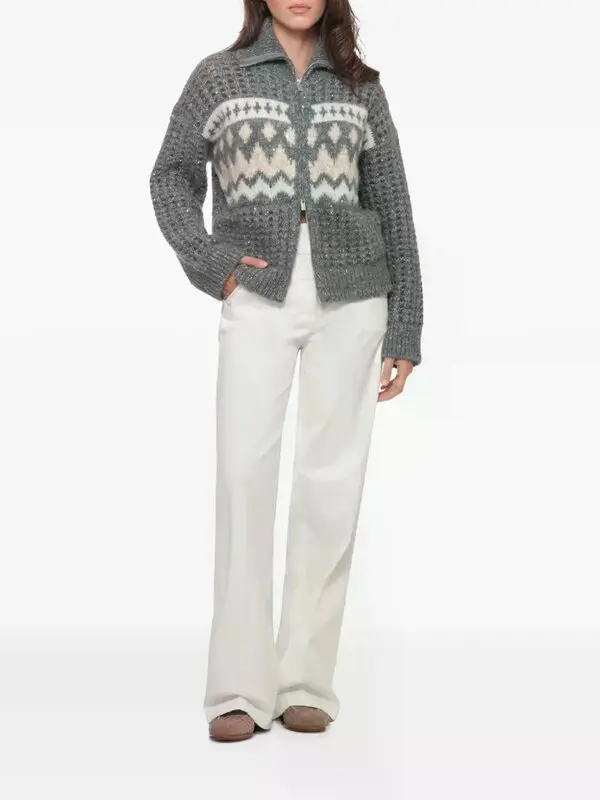 Peserico Sequin-embellished Perforated Sweater