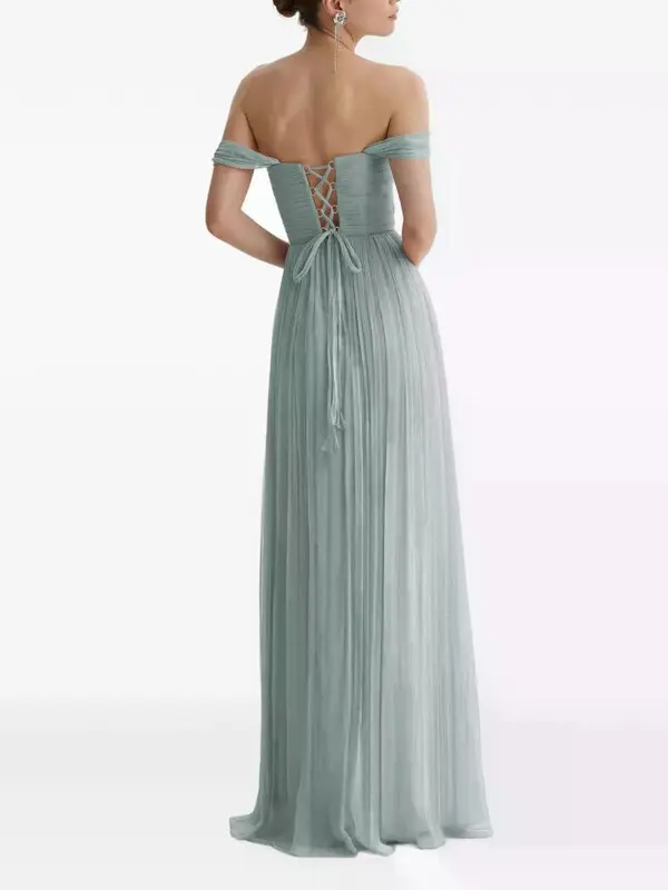 FRAMBOISE Kiros Pleated Maxi Dress