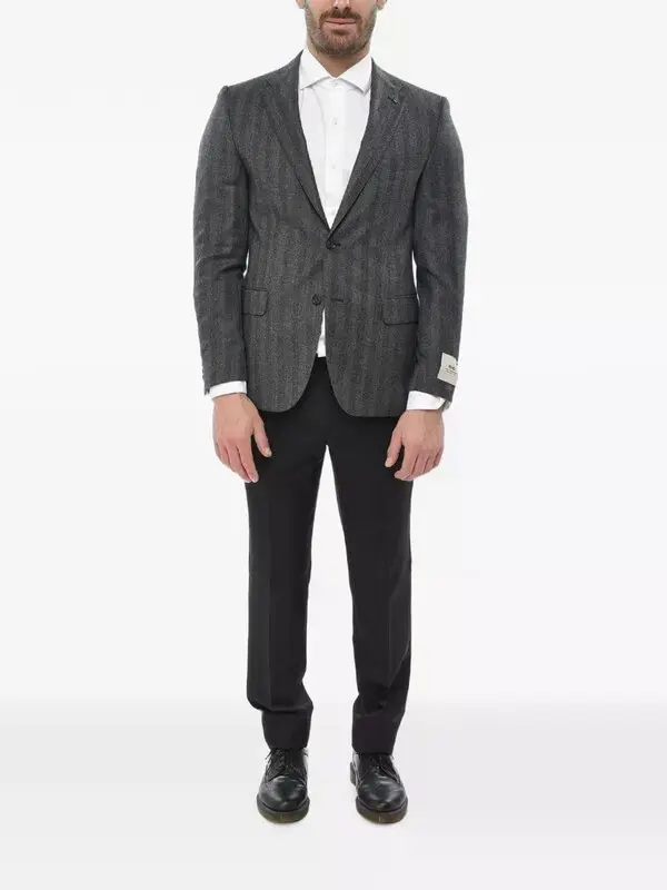 Corneliani Herringbone-pattern Wool Blazer