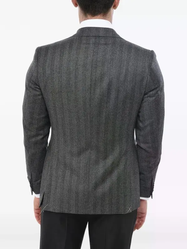 Corneliani Herringbone-pattern Wool Blazer