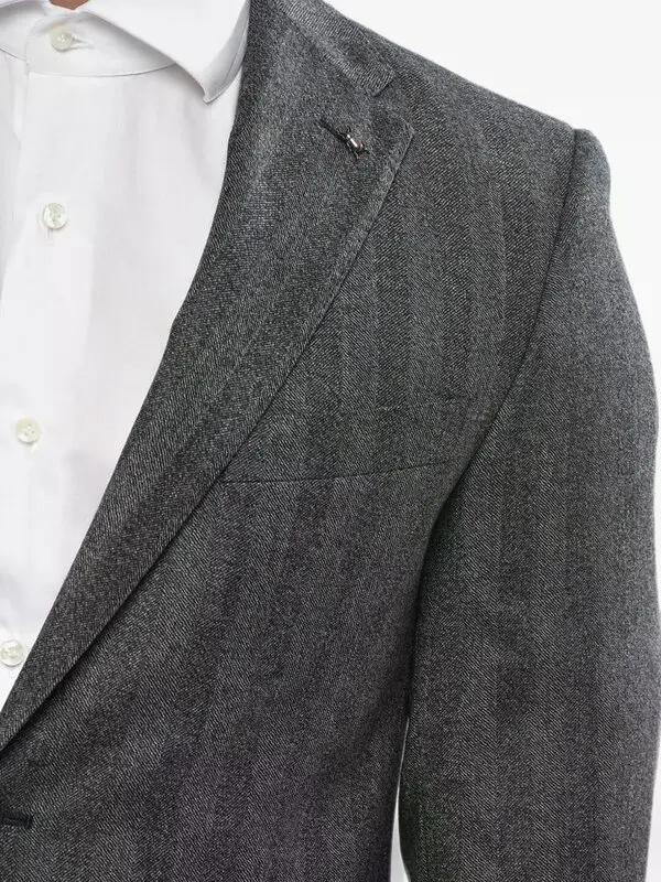 Corneliani Herringbone-pattern Wool Blazer