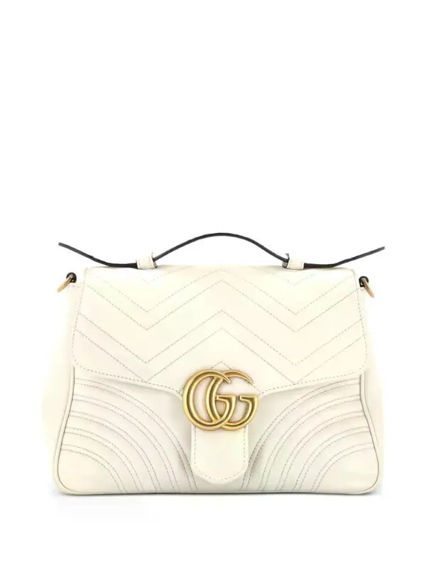 Gucci Matelasse Leather Small Satchel - White