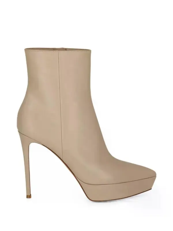 GIANVITO ROSSI Platform Ankle Boots - Neutrals
