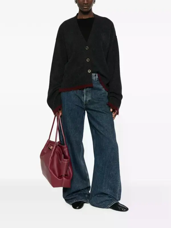 UMA WANG Distressed-trim Oversized Cardigan