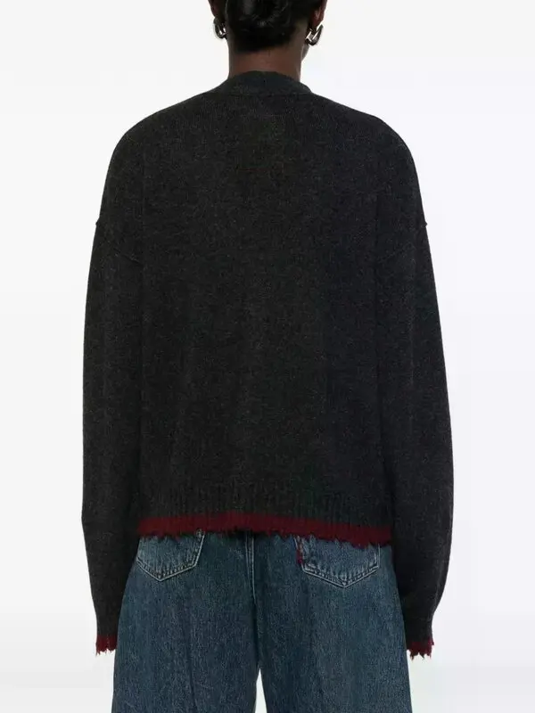 UMA WANG Distressed-trim Oversized Cardigan