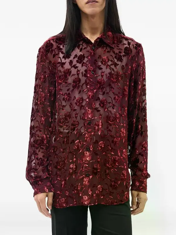 ANN DEMEULEMEESTER Andre Floral-devoré Shirt