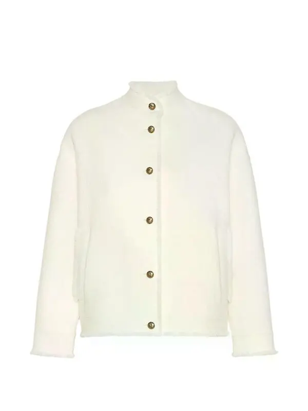 Max Mara Fringed Button-up Jacket